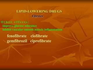 Lipid lowering drugs | PPTX