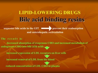 Lipid lowering drugs | PPTX