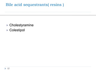 Drugs for hyperlipidiemia | PPT