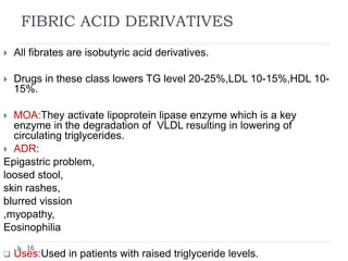 Drugs for hyperlipidiemia | PPT