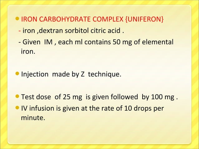 Drugs for iron def anemia | PPT