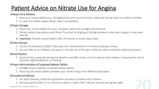 Drug Treatment for Angina and Myocardial Infarction | PPTX