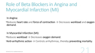 Drug Treatment for Angina and Myocardial Infarction | PPTX
