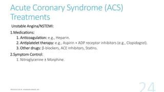 Drug Treatment for Angina and Myocardial Infarction | PPTX