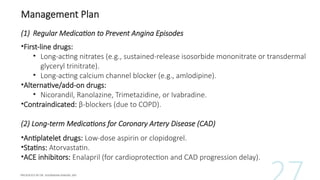 Drug Treatment for Angina and Myocardial Infarction | PPTX
