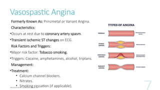Drug Treatment for Angina and Myocardial Infarction | PPTX