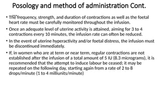 Drugs for labor & delivery on obstetrics and gynecology | PPTX