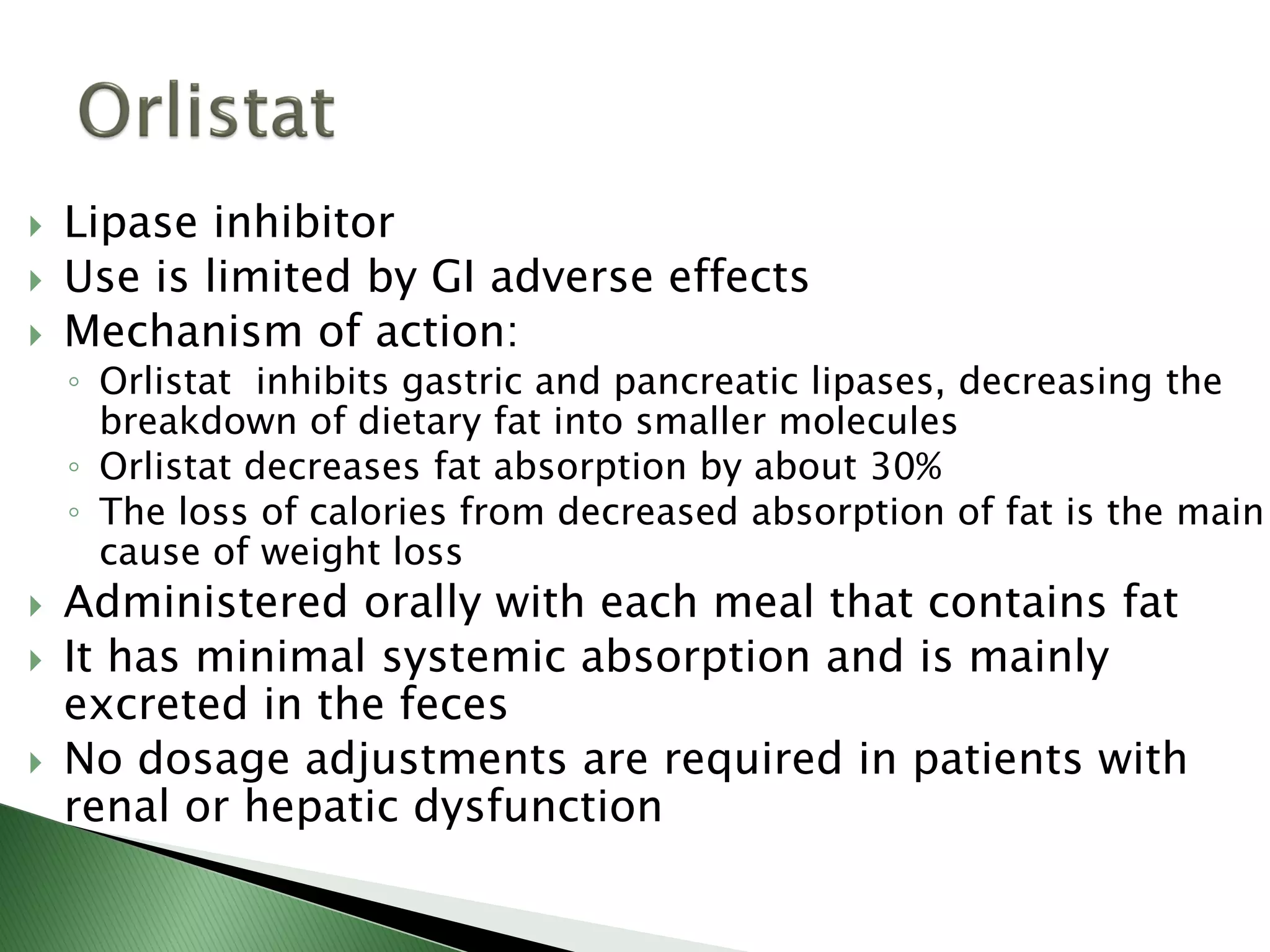 Drugs of obesity - Pharmacology | PDF
