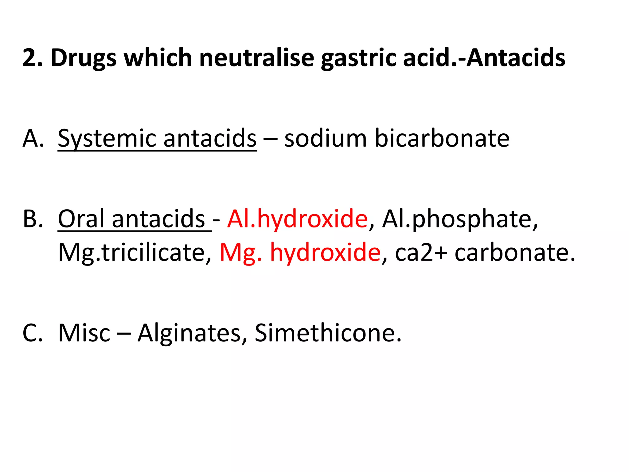 Drugs for peptic ulcer | PPTX