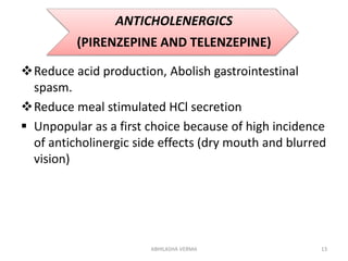 Drugs for peptic ulcer | PPTX