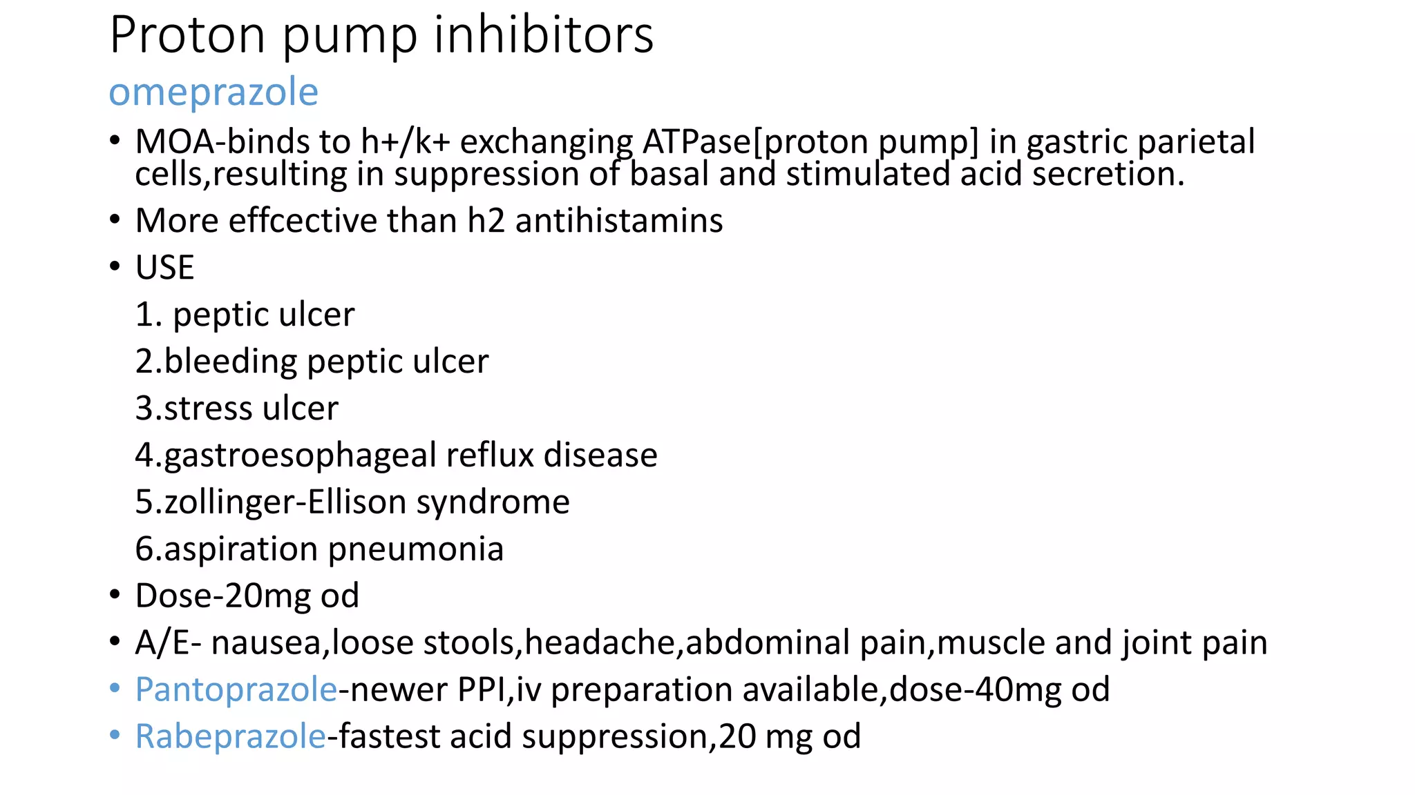 Drugs for peptic ulcer - Copy.pptx | Digestive Disorders | Diseases and ...