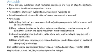 Drugs for peptic ulcer - Copy.pptx | Digestive Disorders | Diseases and ...