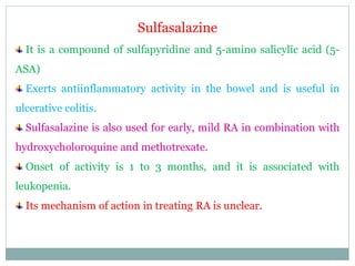 Drugs for Rheumatoid Arthritis | PPTX