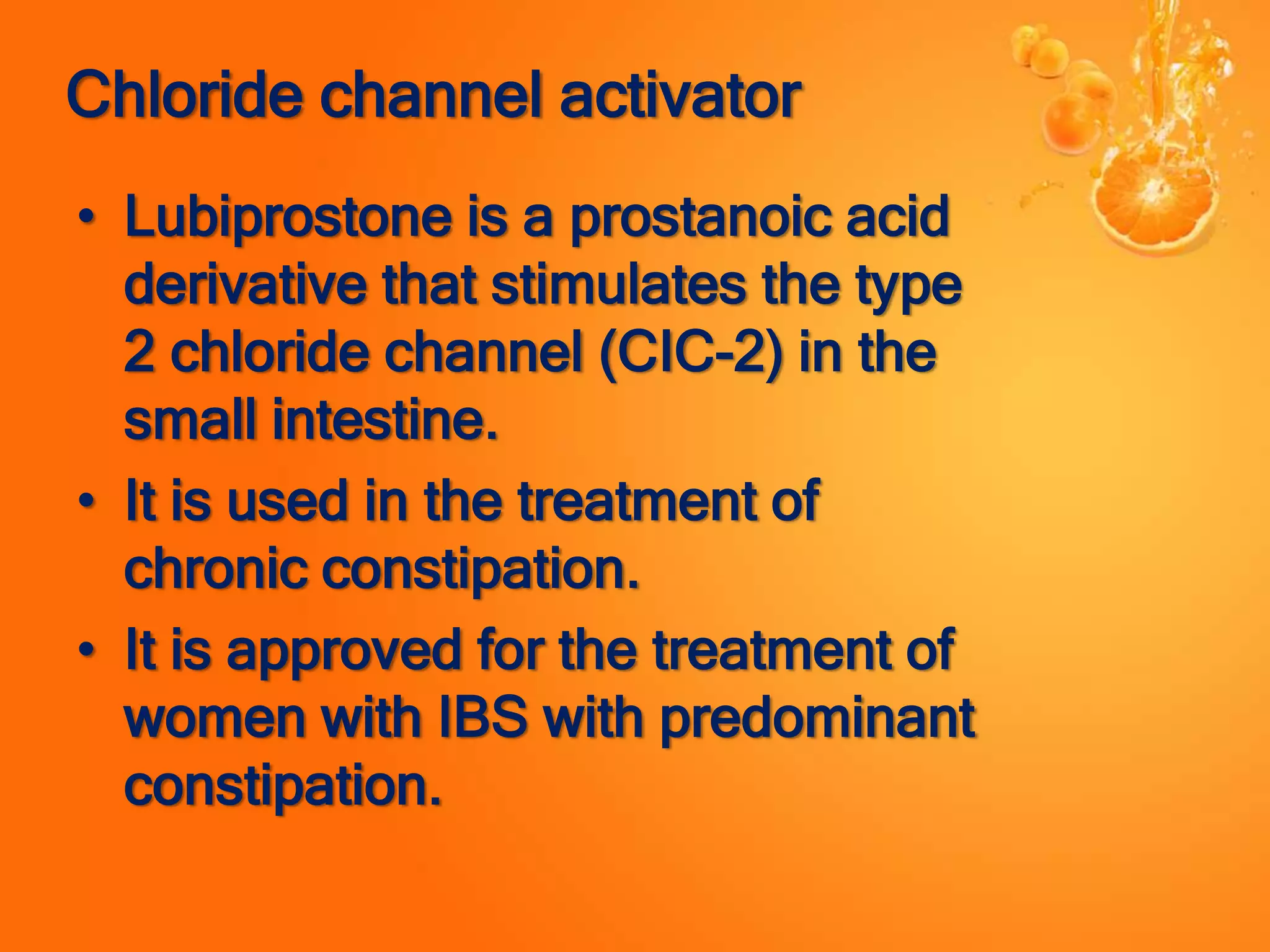 Drugs for the treatment of irritable bowel syndrome | PPSX