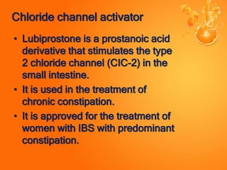 Drugs for the treatment of irritable bowel syndrome | PPSX