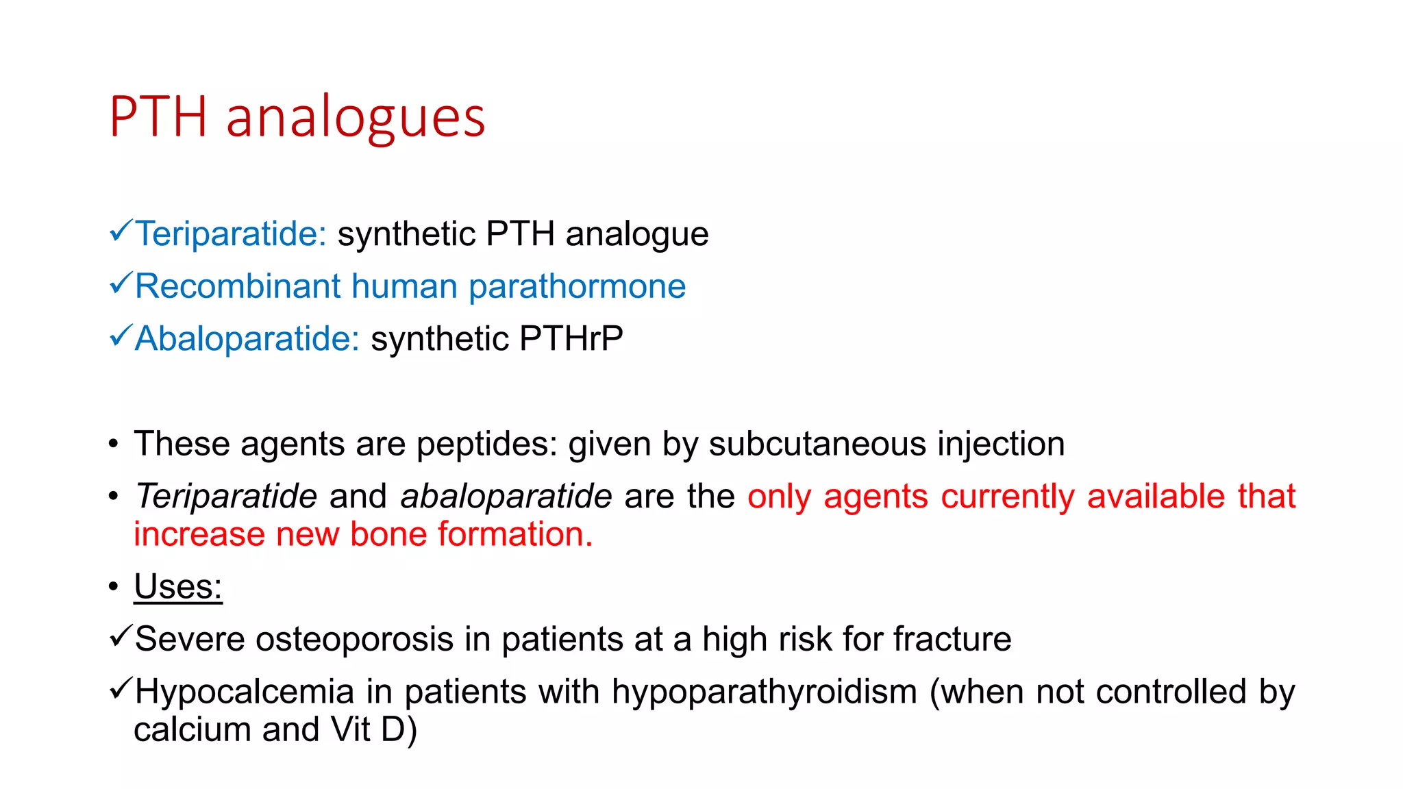 Drugs for thyroid and parathyroid disorders | PPTX