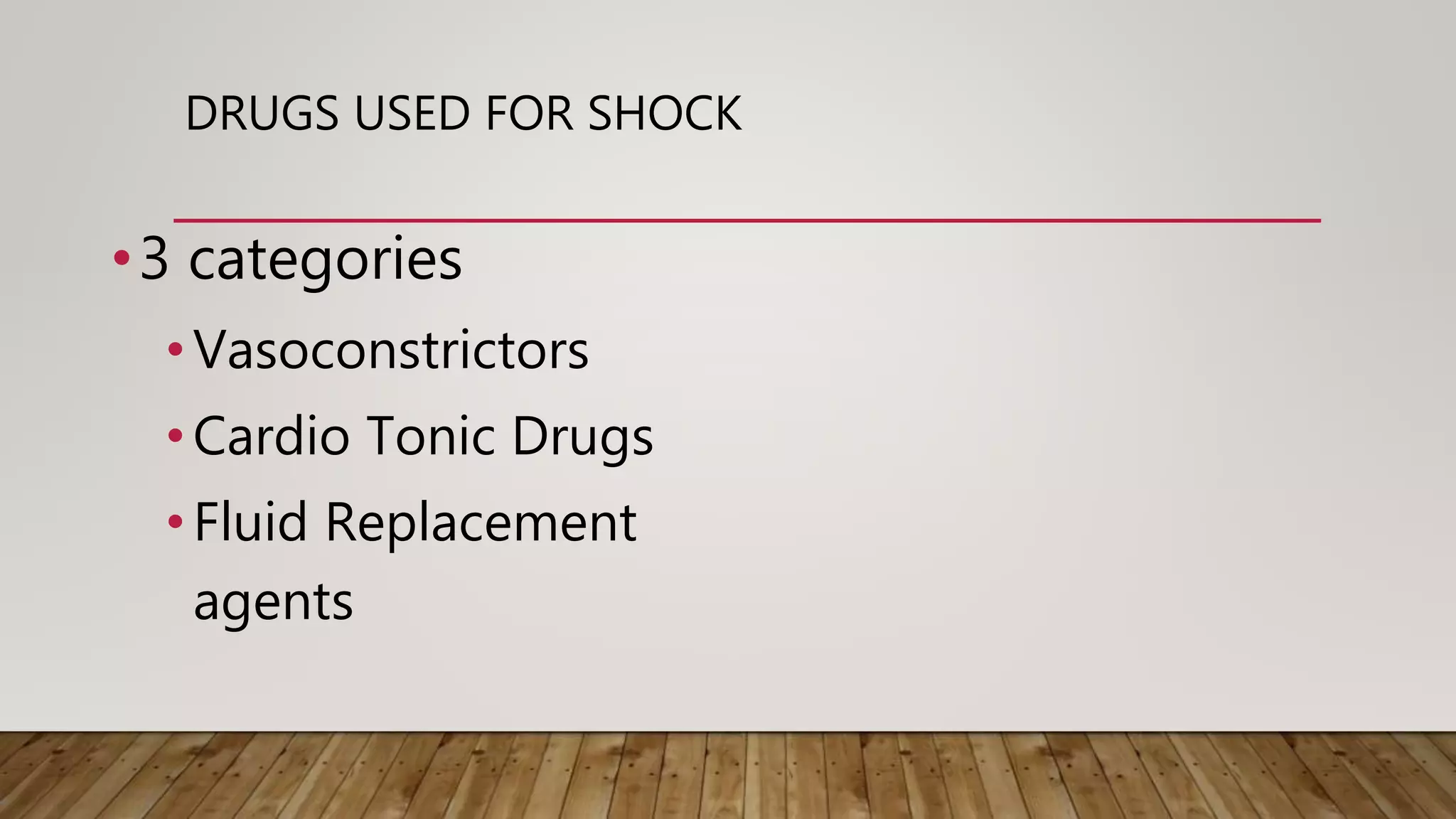 Drugs for treating shock | PPTX