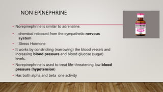 Drugs for treating shock | PPTX