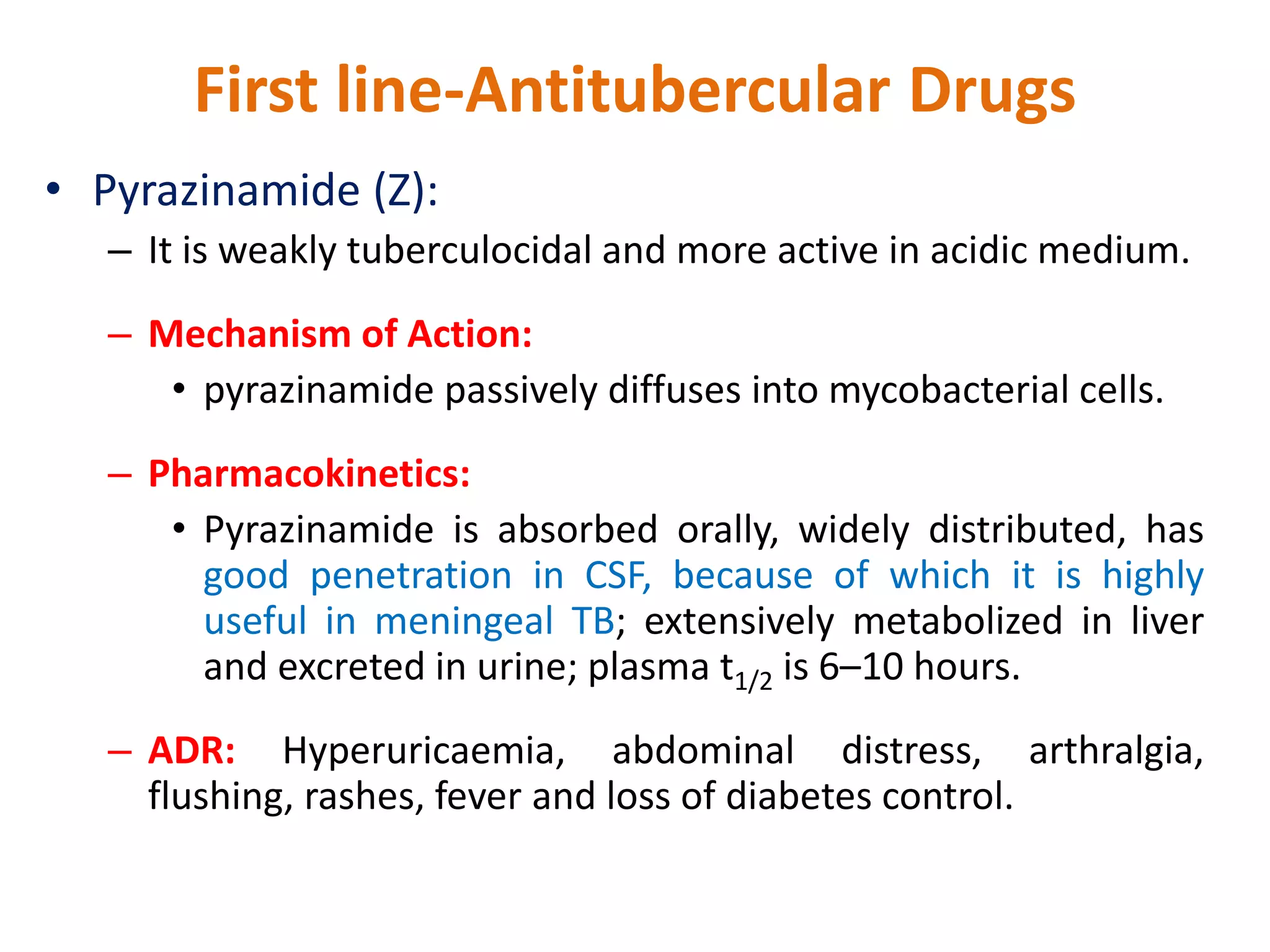 Drugs for tuberculosis | PPTX