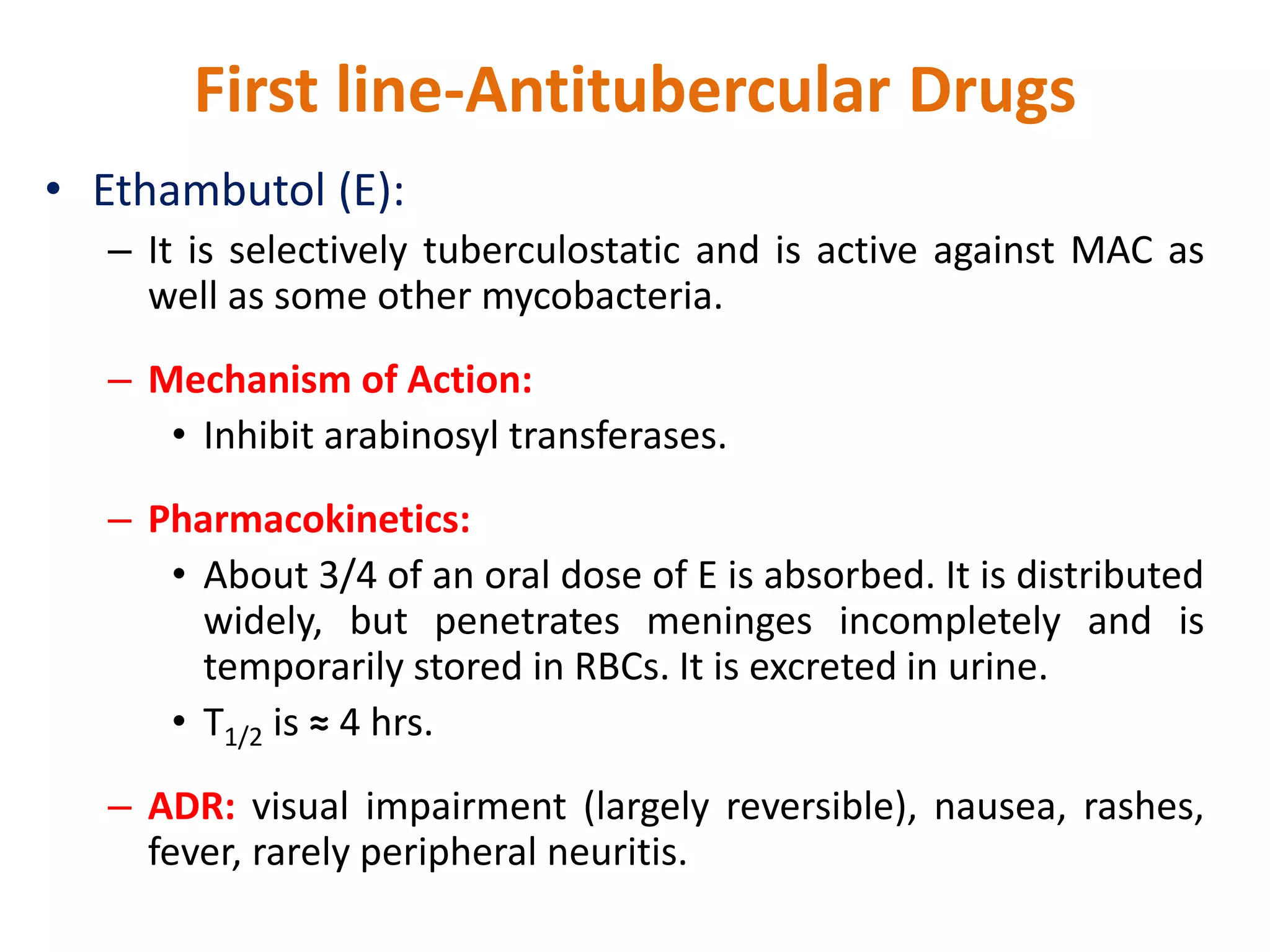 Drugs for tuberculosis | PPTX