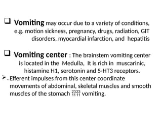 Drugs for vomiting and dairrhea pharmacology.pptx