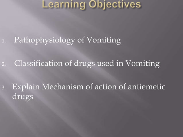 Drugs for vomiting | PPT