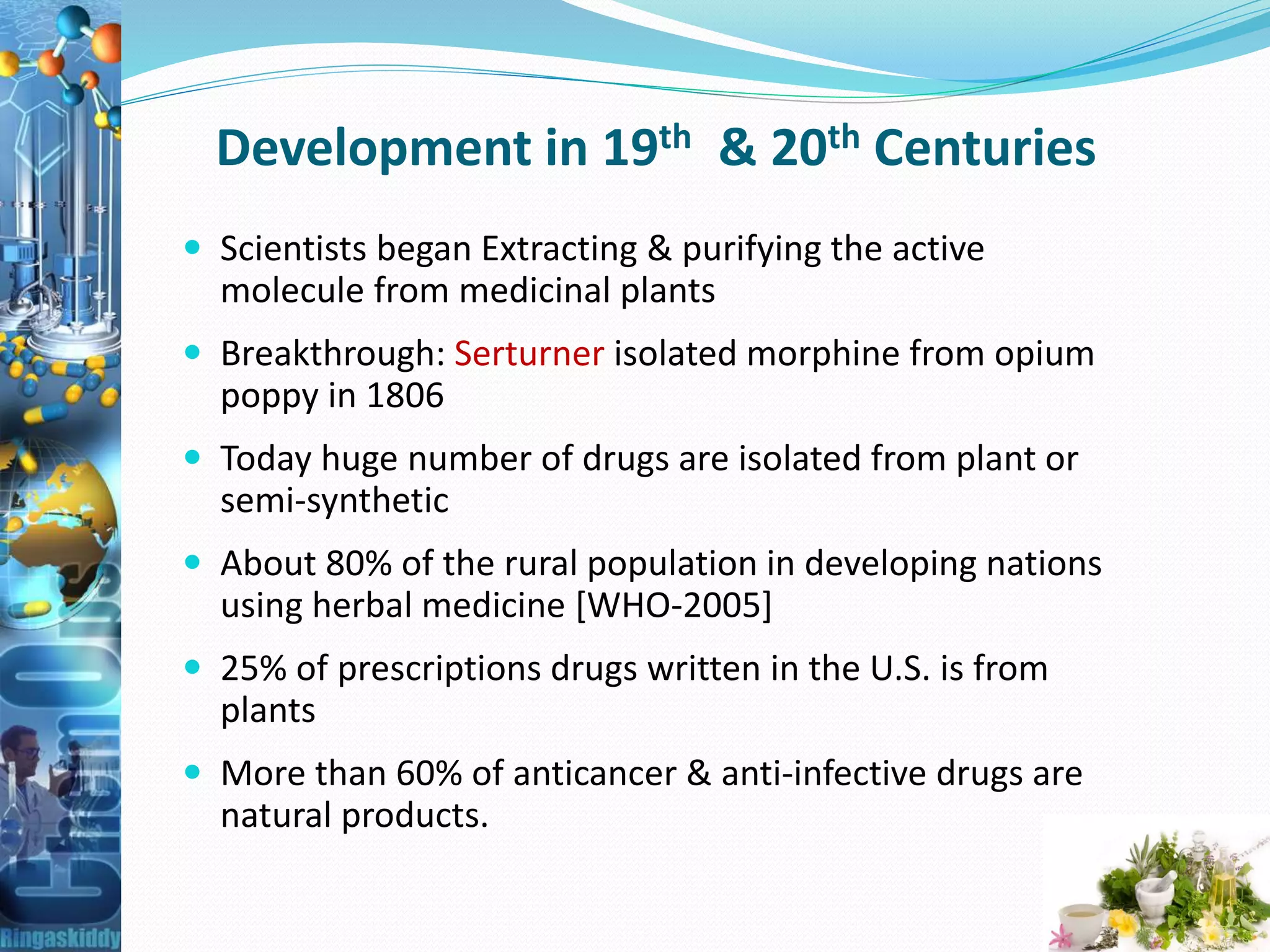 Drugs from plants extraction, purification & analysis. | PPTX