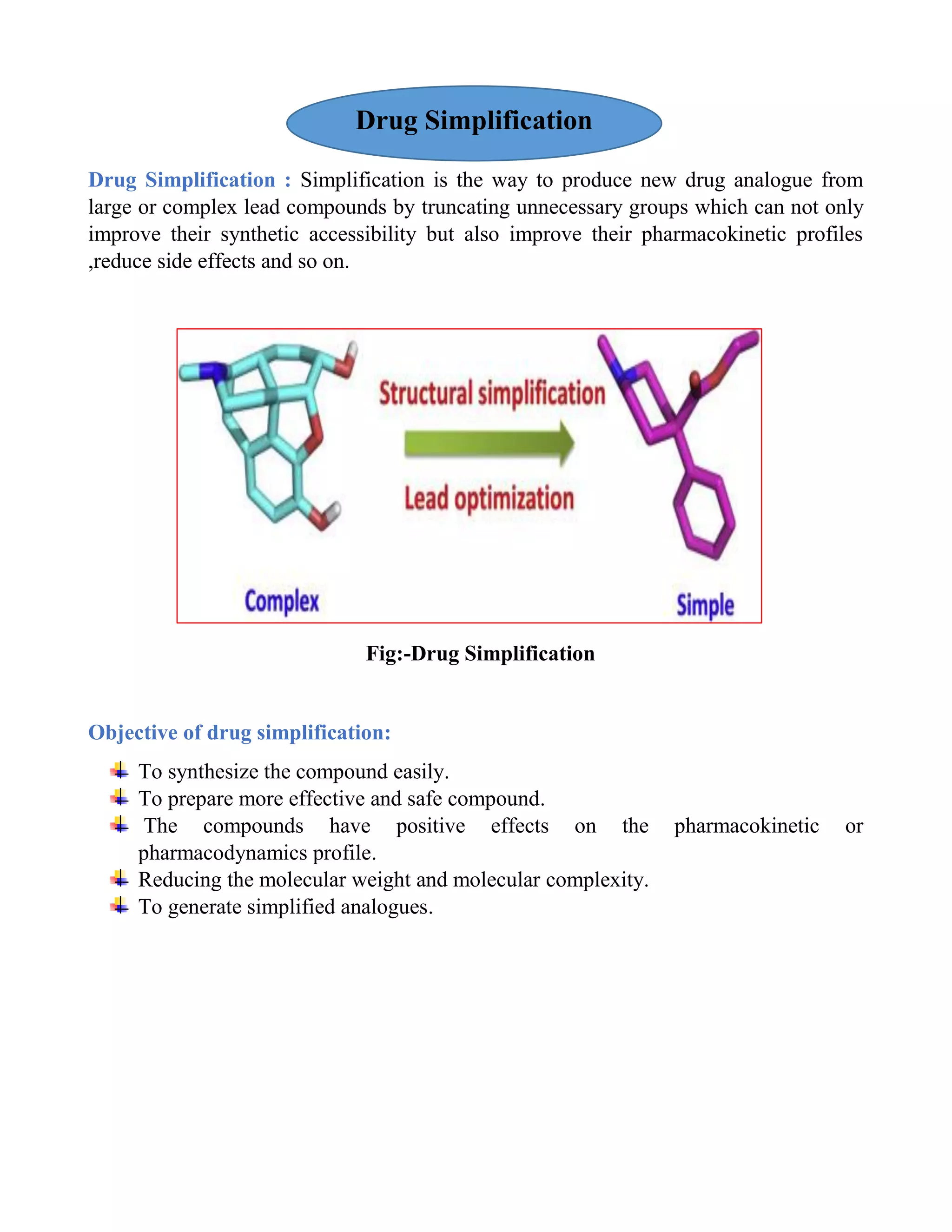 Drug simplification(medicinal chemistry) | PDF