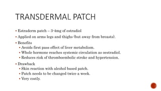 Drugs in hormone replacement therapy(hrt) | PPTX