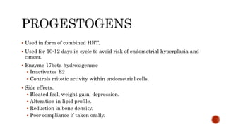 Drugs in hormone replacement therapy(hrt) | PPTX | Menopause ...
