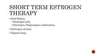 Drugs in hormone replacement therapy(hrt) | PPTX | Menopause ...