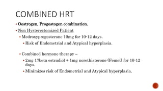 Drugs in hormone replacement therapy(hrt) | PPTX | Menopause ...
