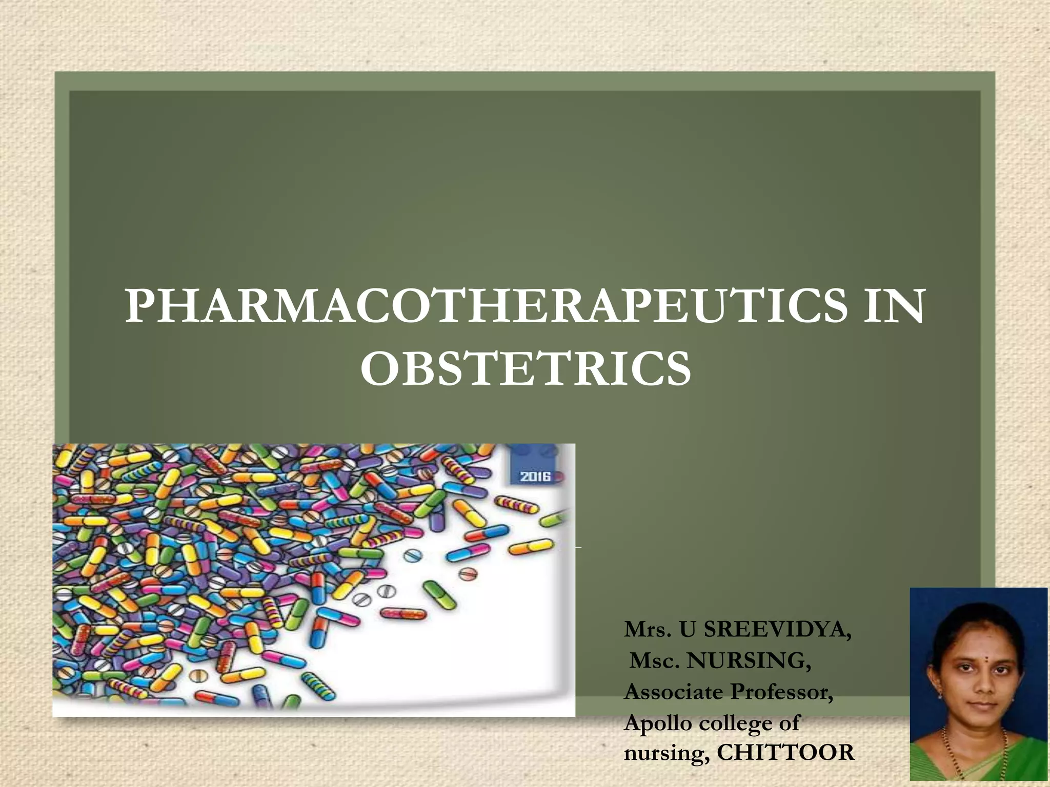 Drugs in obstetrics | PPTX