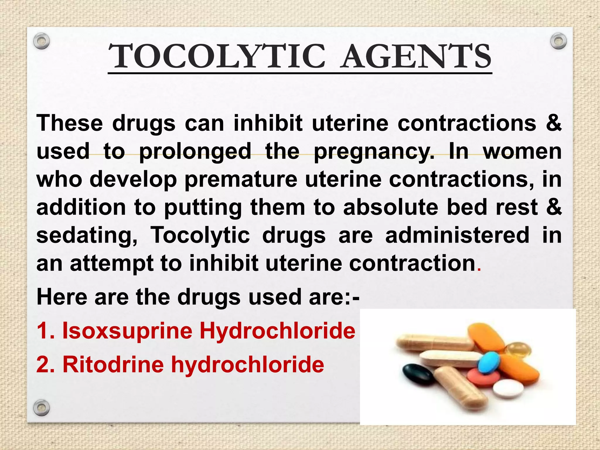 Drugs in obstetrics | PPTX