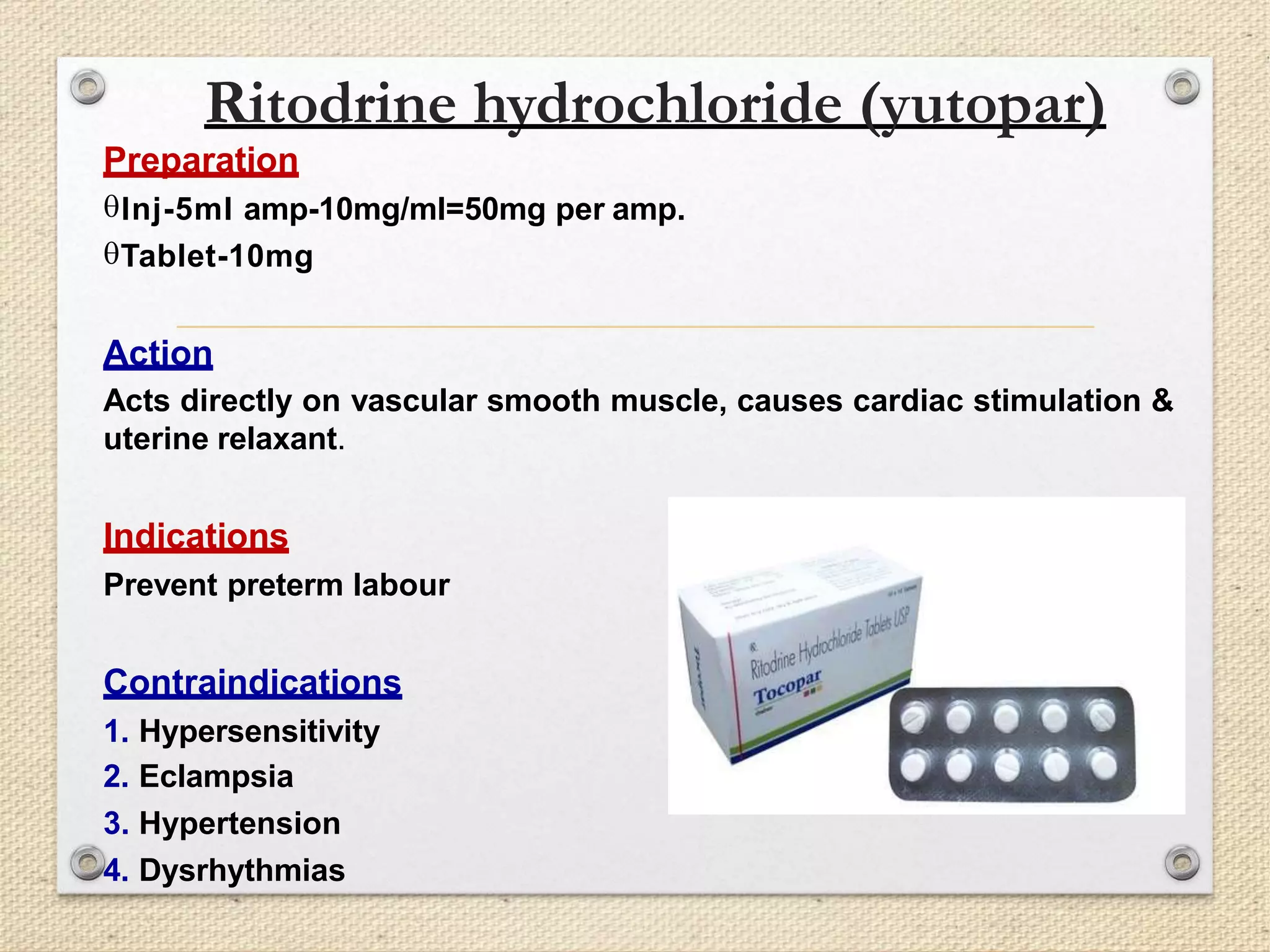 Drugs in obstetrics | PPTX