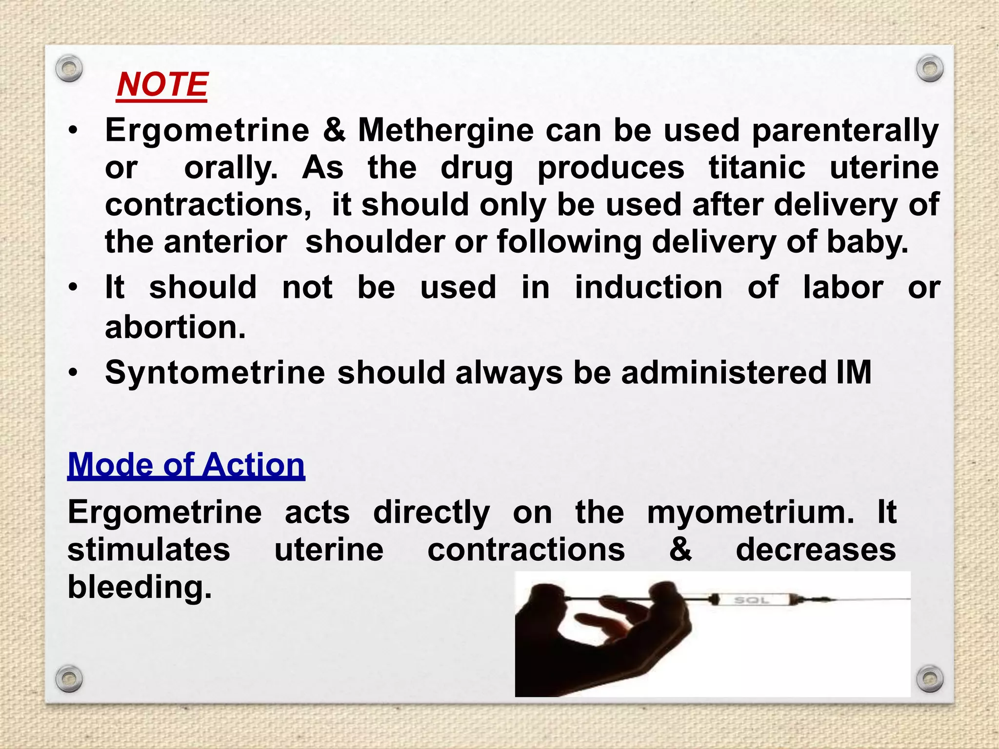 Drugs in obstetrics | PPTX