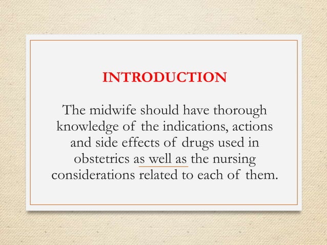 Drugs in obstetrics | PPTX | Pregnancy | Reproductive Health