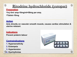 Drugs in obstetrics | PPTX