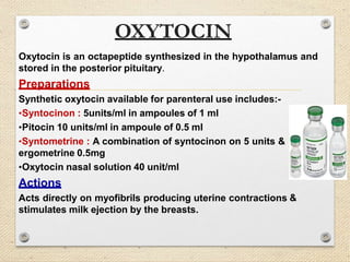 Drugs in obstetrics | PPTX