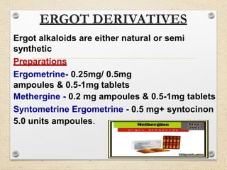 Drugs in obstetrics | PPTX