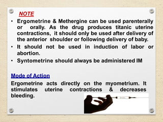 Drugs in obstetrics | PPTX