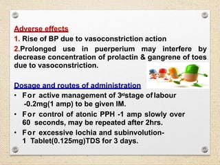 Drugs in obstetrics | PPTX