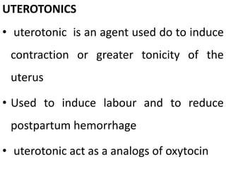 Drugs in obstetrics and gynaecologybsc nursing 1.pptx