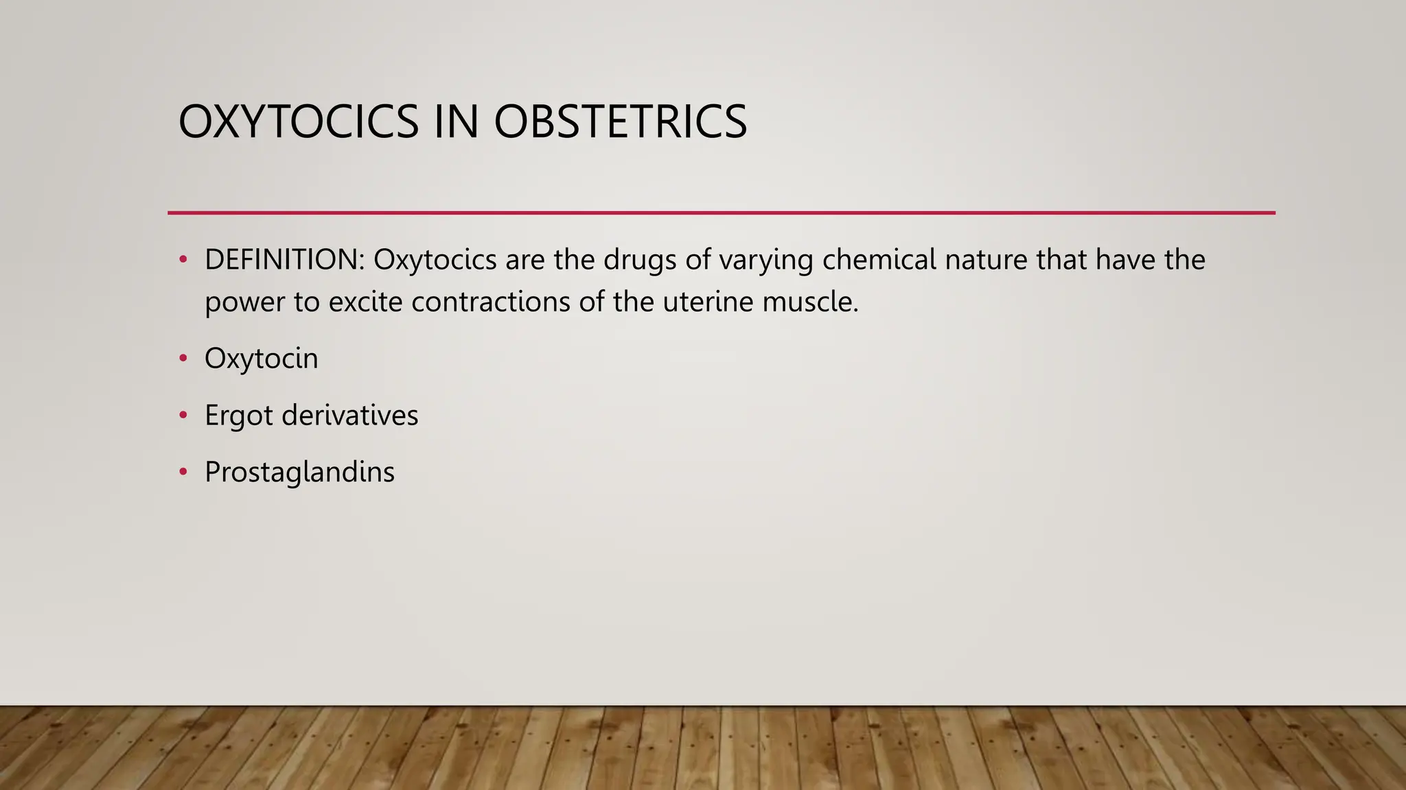 important drugs in obstetrics and gynaecology | PPTX
