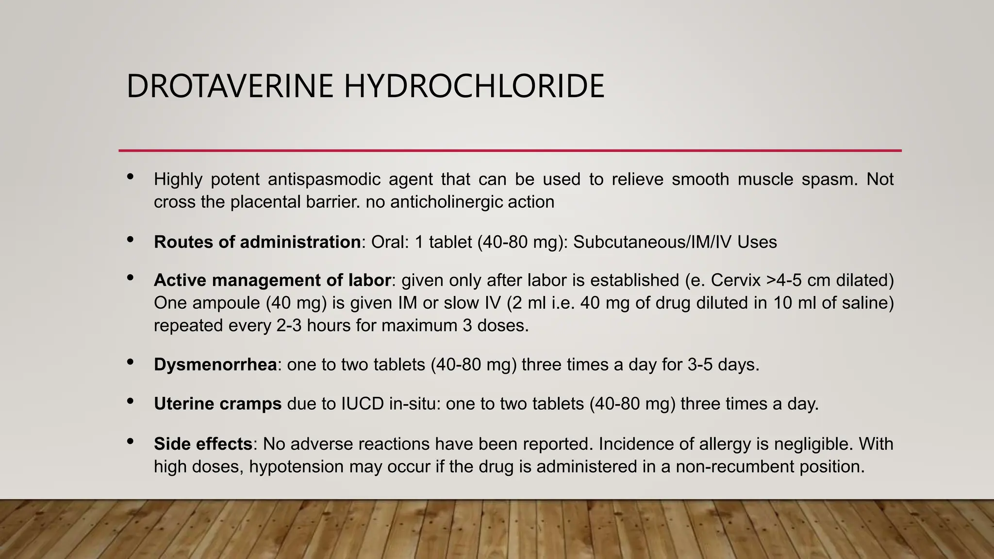 important drugs in obstetrics and gynaecology | PPTX