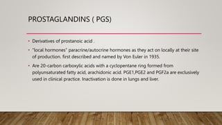 important drugs in obstetrics and gynaecology | PPTX