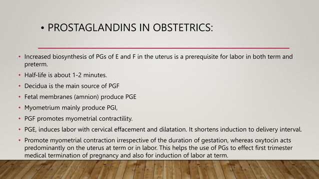 important drugs in obstetrics and gynaecology | PPTX | Pregnancy | Reproductive Health
