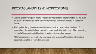 important drugs in obstetrics and gynaecology | PPTX