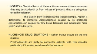 Drugs in prosthodontics | PPTX