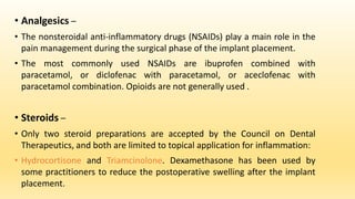 Drugs in prosthodontics | PPTX